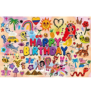 5x3FT Birthday Decorations Happy Birthday Banner, Party Decorations for Children Happy Birthday Banner Party Supplies Party Decorations