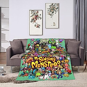 Yfccflloo Cartoon Blanket Throw Flannel Fleece Blanket Lightweight All Seasons for Livingroom/Bedroom/Sofa/Camping50 X40