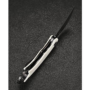 CMB Made Knives Falcon Folding Karambit Japan AUS-10 Steel G10 Handle Tactical Survival Camping Outdoors Pocket Knife CMB-C01W (White)