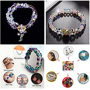 Niziky 500PCS Crystal Glass Beads for Jewelry Making, 4mm Multicolor Red Faceted Rondelle Glass Beads with Hole, Glass Crystal Briolette Spacer Beads for Jewelry Bracrlet Making Crafts Projects