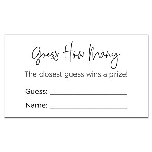 InvitationHouse Guess How Many Game Cards - 48 Cards (Minimalist)