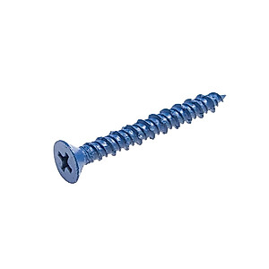 100 Qty 3/16" x 1-3/4" Flat Head Phillips Diamond Tip Concrete Screws to Anchor Masonry, Block & Brick (BCP481)
