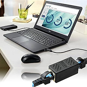 Haitronic 2 Pack RJ45 Coupler ethernet Cable Coupler LAN Connector Inline Cat7/Cat6/Cat5e Ethernet Cable Extender Adapter Female to Female