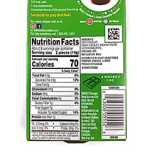 Bakers German's Sweet Chocolate Baking Bar (4 Pack) 4 Oz Ea.