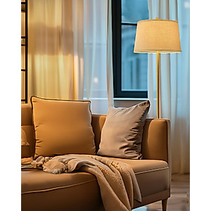 Oneach 61.75" Modern Floor Lamp for Living Room Tall Lamp for Bedroom Gold Floor Lamp with Rotary Switch Industrial Standing Lamp Floor Lamp for Nursery Study Room Office