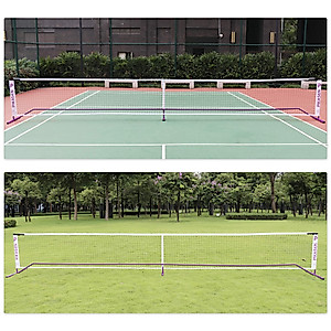 PIKASEN Portable Pickleball Net System - Regulation Size Pickle Ball Net - Set Includes Steady Metal Frame and Strong PE Net in Carry Bag, Designed for All Weather and Outdoor and Indoor