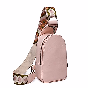 AoMoon Sling Bag for Women,PU Leather small sling bags Multipurpose chest bag crossbody bags for women Travel