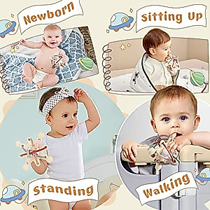 HHMY Teething Toys for Babies 3-6-12-36 Months,Soft Silicone Montessori Toys for Baby Toys 6 to 12 Months Baby Chew Toys Baby Rattle Teether Toddlers Sensory Toys Baby Girls Boys Gift