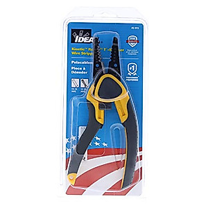 IDEAL INDUSTRIES INC. 45-915 Kinetic Reflex T-Stripper - 10-20 AWG, Wire Stripper with Thumb Rest, Plier Nose, Slide Lock, Textured Grips
