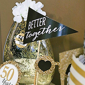 50th Anniversary - Photo Booth Props Kit - 20 Count