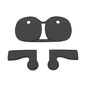 Silicone VR Shell Cover and Ear Muffs Bundles Compatible for HTC Flow VR Headset Enhancing Sound Ear Cups Accessories and Protective Cover Anti Scratch Anti Dust Anti Shock(Black)