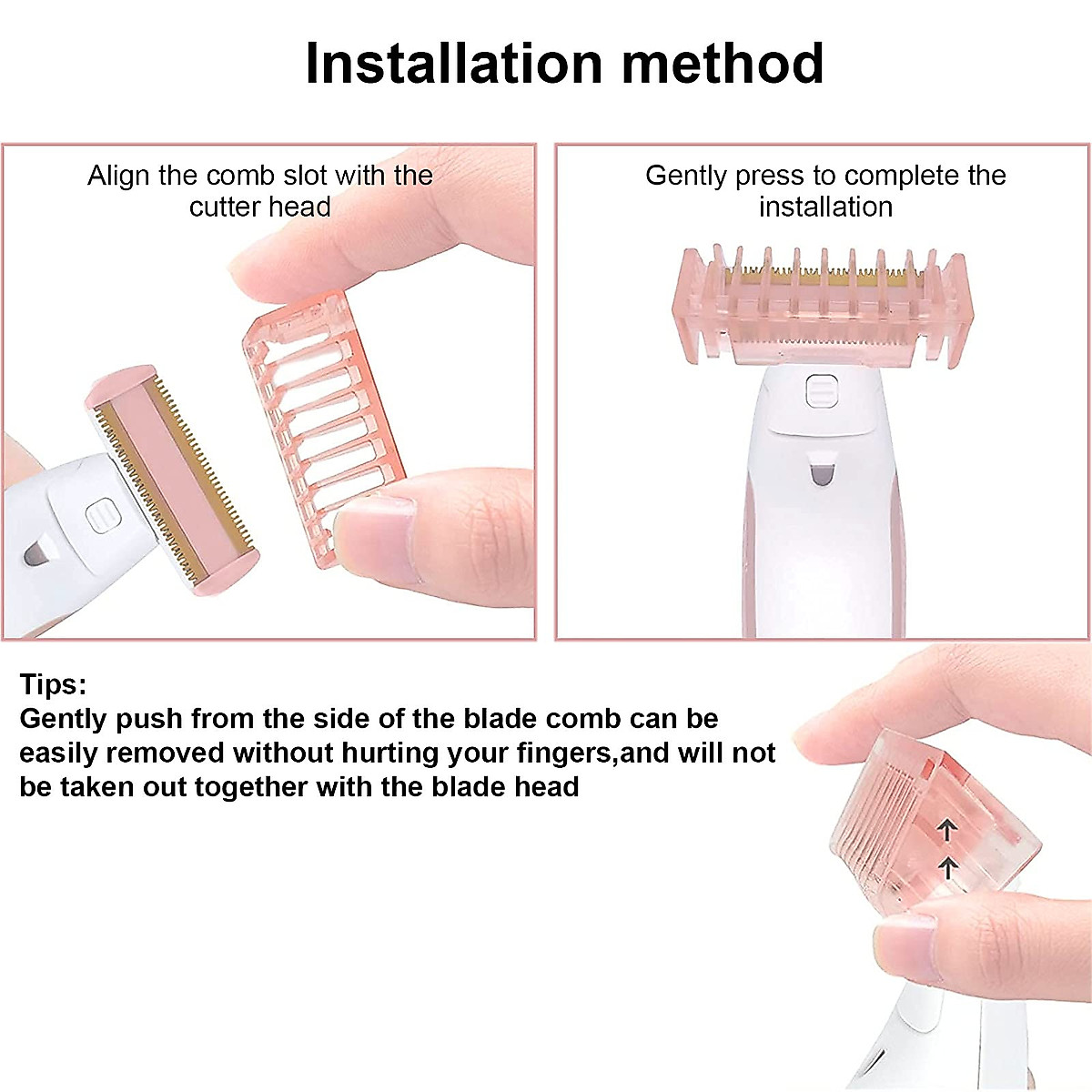 LinMei Razor Replacement Head Compatible for Finishing Touch Flawless Body Rechargeable Ladies Shaver and Trimmer with 3 Shaver Guide Combs, 2 Cleaning Brush, Bag