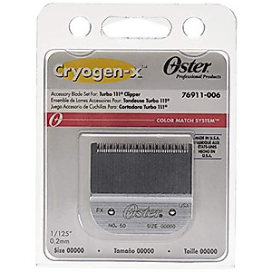OSTER Cryogen-X Blade Set for Turbo 111 Clipper Size 00000 (1/125 inch/0.2mm) (Model: 76911-006)