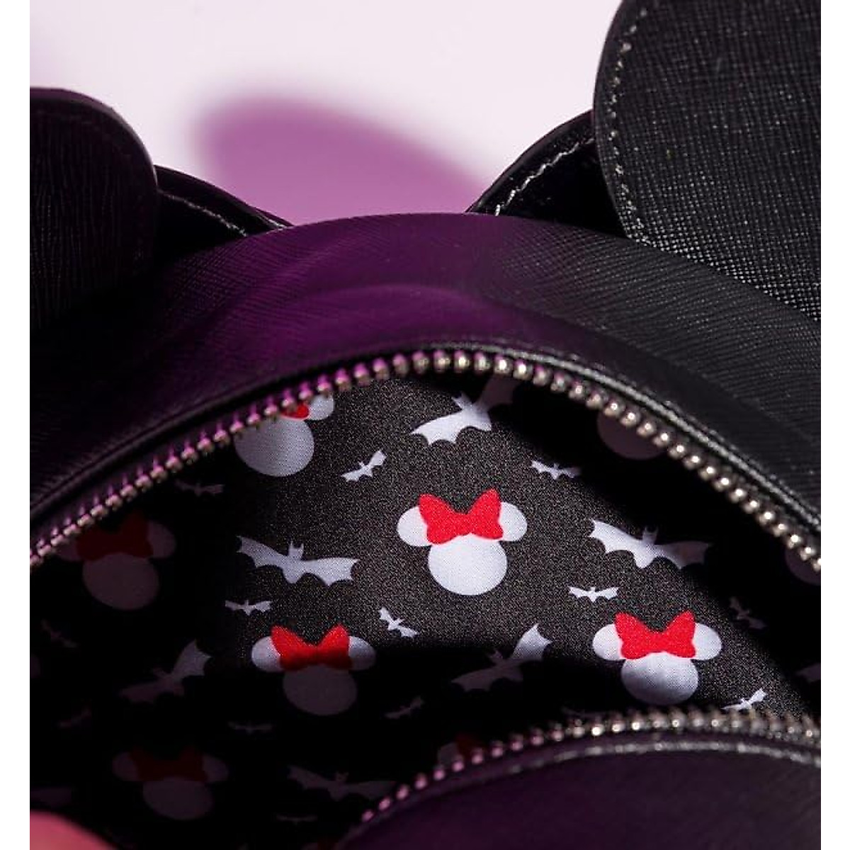 Loungefly X LASR Exclusive Disney Minnie Bat Convertible Mini Backpack - Fashion Cosplay Disneybound Cute Backpack