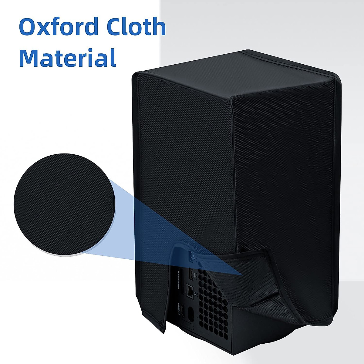 Mcbazel Dust Cover for Xbox Series X Console, Easy Access Cable Port, Protective Case Cover Waterproof for Xbox Series X Console - Black