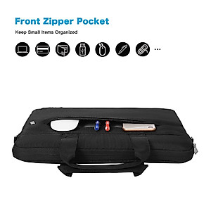 MOSISO Laptop Shoulder Bag Compatible with MacBook Air/Pro, 13-13.3 inch Notebook, Compatible with MacBook Pro 14 inch 2023-2021 A2779 M2 A2442 M1 with Horizontal Pocket & Fix Handle & Belt, Black