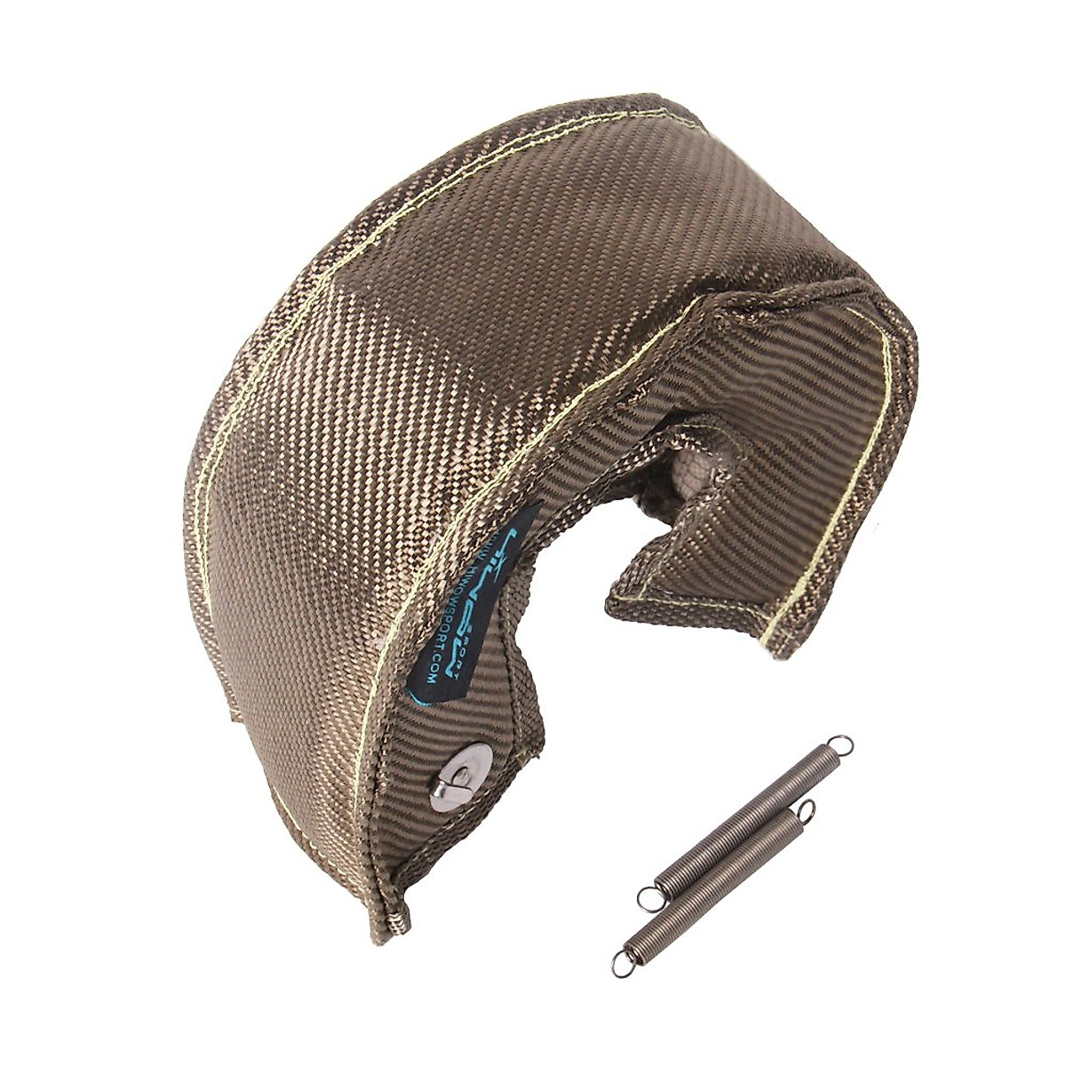 HiwowSport FireShield Titanium Turbo Blanket for T3 Cover for Turbocharger Heat Shield Cover with Fastener Springs