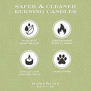 HomeWorx by Slatkin + Co. 4-Wick Lily of The Valley 18 oz. Luxe Candle with Gift Box, Premium Glass Jar Candle with Essential Oils