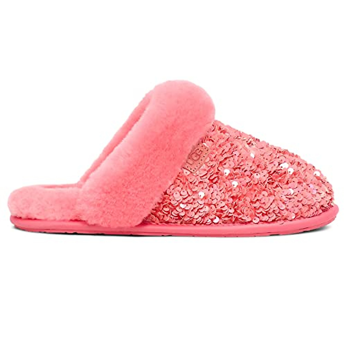 UGG Women's Scuffette II Chunky Sequin Slipper, Pink Jasmine, 5