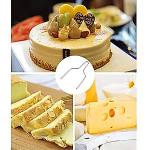 2 Pcs Cheese Slicer, Cheese Cutter Stainless Steel Cheese Slicers with Wire Easy And Fast Cutting Block Cheese Butter