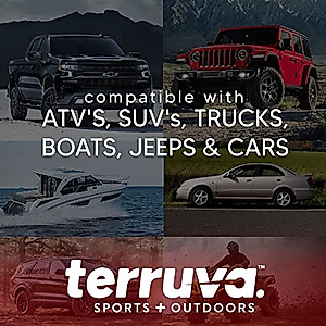 Terruva 1” x 30ft Kinetic Recovery Rope Kit - Recovery Rope - Kinetic Rope - Kinetic Tow Rope - Kinetic Rope Recovery - Perfect for ATV SUV UTV - Includes 2 Soft Shackles & Storage Bag