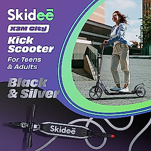 Scooter for Kids Ages 6-12 - Scooters for Teens 12 Years and Up - Adult Scooter with Anti-Shock Suspension - Scooter for Kids 8 Years and Up with 4 Adjustment Levels Handlebar Up to 41 Inches High