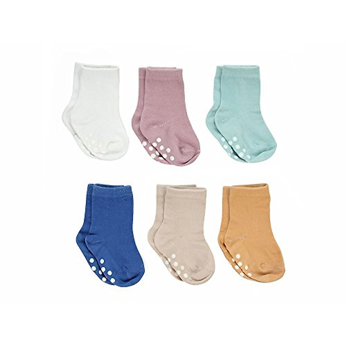 Silky Toes Non-Skid Infant Socks Multi Colored Baby Boy Girl Gift Set (12-18M, Spring Collection Boys (6 Pairs))