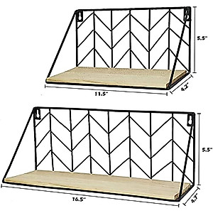 TIMEYARD Floating Shelves Teen Girl Room Decor, Wall Mounted Shelf Wood Shelves for Wall, Wall Shelves for Bedroom, Living Room, Bathroom, Kitchen