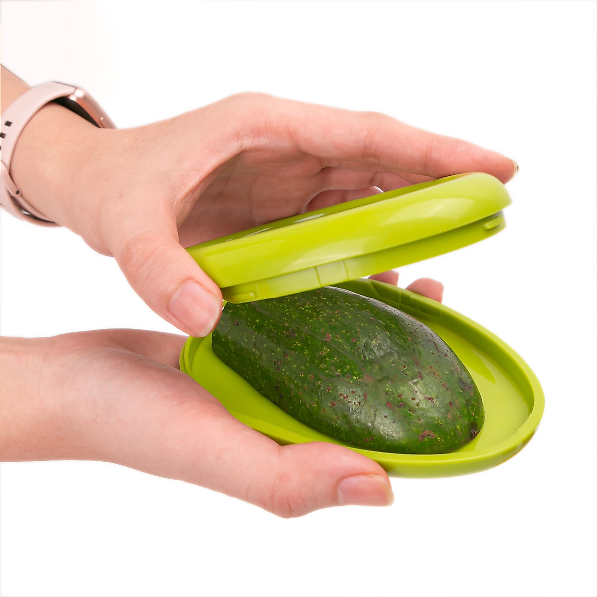 4-Piece Reusable Food Hugger Set - Avocado, Onion, Tomato, and Lemon Storage Containers for Fridge retain freshness