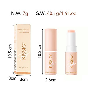 KISSIO Moisturizing Balm Stick with Avocado & Macadamia Oil, Cruelty-Free, Hydrates Dry Skin, Day & Night, 0.246 Oz