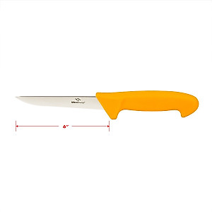 ULTRASOURCE Boning Knife, 6" Straight/Stiff Blade, Polypropylene Handle