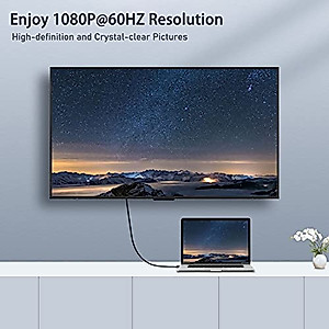 AKWOR HDMI to VGA, 6FT Gold-Plated HDMI to VGA Cable (Male to Male) Compatible for Computer, Desktop, Laptop, PC, Monitor, Projector, HDTV, Raspberry Pi, Roku, Xbox and More