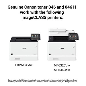 Canon Genuine Toner, Cartridge 046 Black, High Capacity (1254C001), 1 Pack, for Canon Color imageCLASS MF735Cdw, MF733Cdw, MF731Cdw, LBP654Cdw Laser Printer