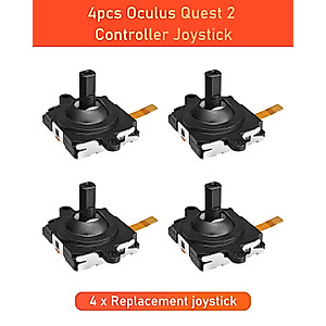 Analog Joystick Repair Kit for Oculus Quest 2 Controller/Meta Quest 2 Controller - Quest 2 Controller Replacement: 4 Joysticks, T5 Screwdriver, Tweezer, Pry Tool, 4 Protective Caps for Oculus 2