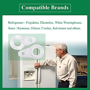 Ctuoptuo 2 Pack of 240457701 Refrigerator Door Bottom Closer Plate Closing Cam, Replace Part # 240328001, 240407801, 241550101, 241550201