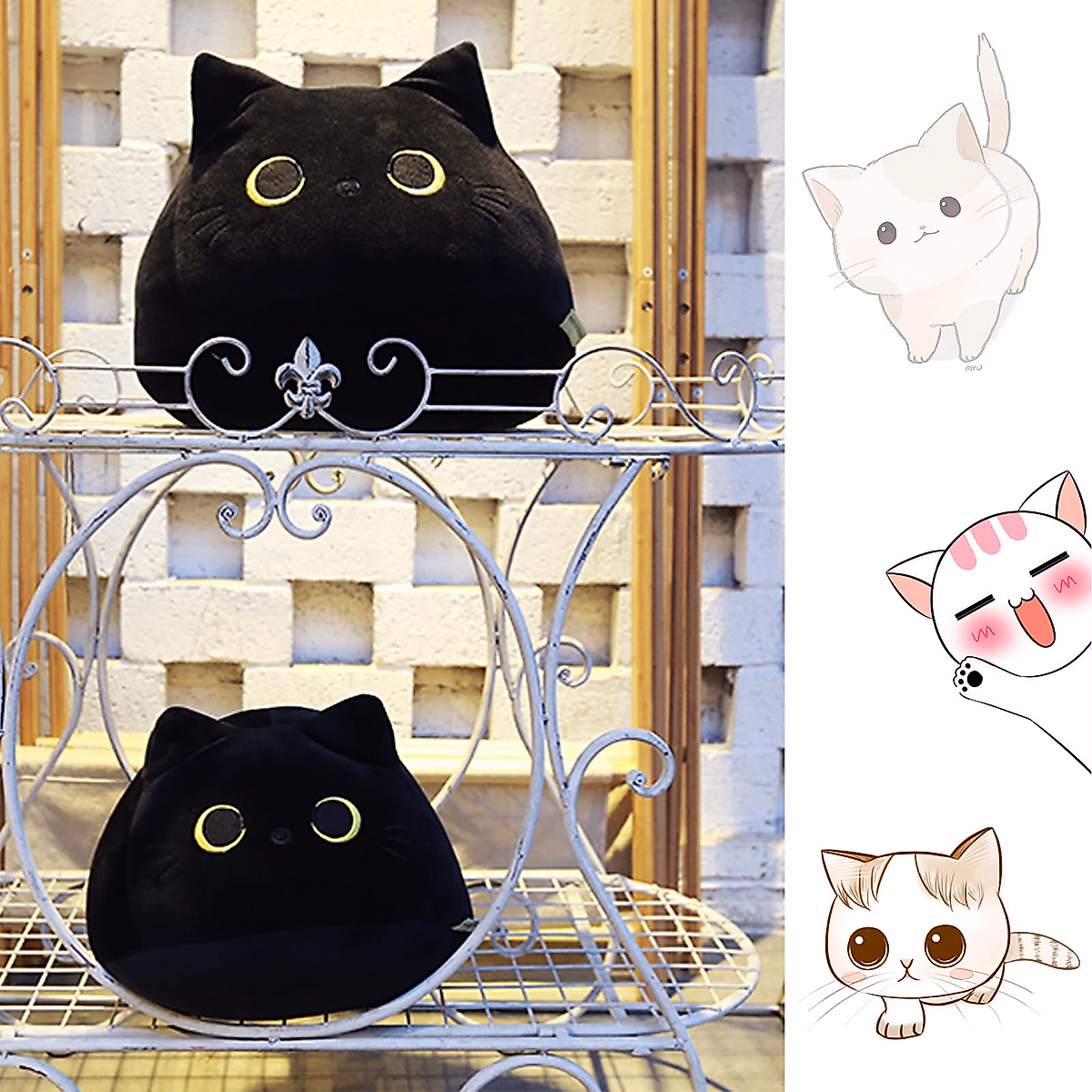 Black Cat Plush, Black Cat Plushie, Cat Plush, Cat Pillow Plush, Cat Pillow, Giant Cat Plush Cat Plush, Black Cat Plush, Kawaii Cat Plush, Cat Plush Pillow, Black Cat Stuffed Animal, Plush Pillow