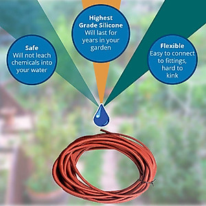 8mm TUBING, SUPER-FLEX For Blumat Watering Systems | RED, 10 Foot Roll | Perfect for Supplying Water to Blumat Carrot Sensors | High-Grade Silicone, Easy & Flexible Handling