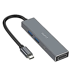USB C Hub, Type C Multiport Adapter 7 in 1 Aluminum Dongle with 2 USB Ports, 4K HDMI Output, SD/Micro SD Card Reader Compatible for PC Laptops MacBook, More Type C Devices