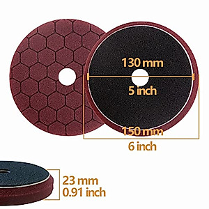 MAXXT Buffing Polishing Pads 7 Inch Compound Buffing Sponge Pads Car Detailing Kit Work with 6 inch 150mm Backing Plate