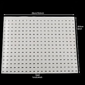 Number Stickers LUORNG 10 Sheets 0.4" 1 to 300 Digital Sticker Circular Self Adhesive Labels (Black on White)