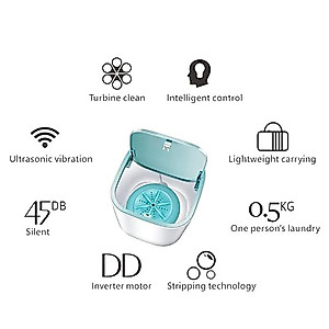 Mini Washing Machine Portable Small Laundry Tub Washer for underwear,socks,Baby Clothes,Towel USB Power for Apartment,RV,Travel,Camping