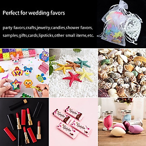 SumDirect 100PCS 3x4 Inches Organza Gift Bags with Drawstring-White