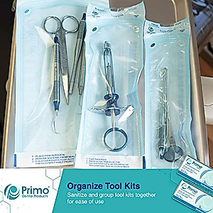 Primo Dental Products SP200 Self Seal Sterilization Pouches - Autoclave Sterilizer Bags for Dental Tools - Sterilization Bags for Nail Technicians & Tattoo Artists - Size: 2.25x4 Inches - Pack of 200