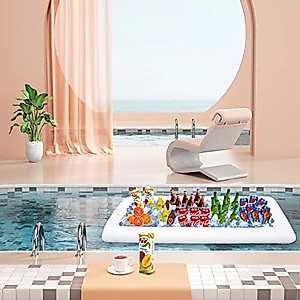 INNOVATIVE LIFE Inflatable Drink Cooler for Parties, Large Size Food Cooler Buffet, BBQ Picnic Pool Party Ice Serving Platters & Picnic Supplies