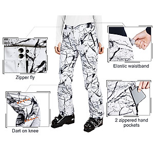 33,000ft Women's Softshell Snow Pants Waterproof Warm Ski pants Insulated Ripstop Snowboard Winter Pants