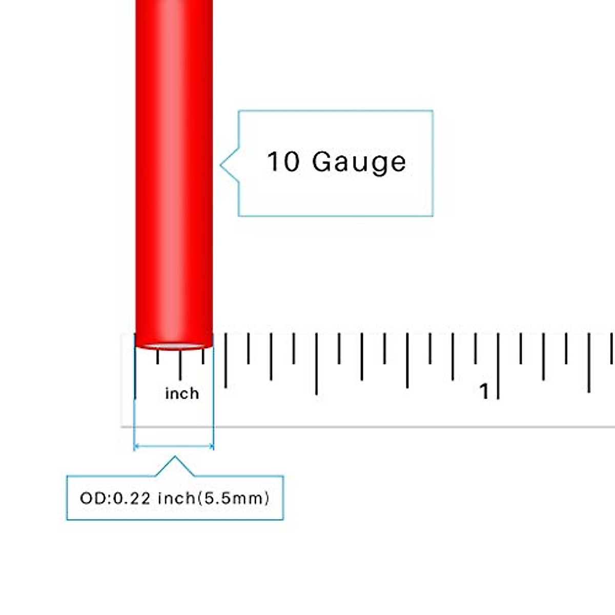 BNTECHGO 10 Gauge Silicone Wire 5 ft red and 5 ft Black Flexible 10 AWG Stranded Tinned Copper Wire