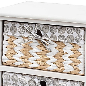 Baxton Studio Rianne Modern Transitional White Finished Wood 4-Basket Storage Unit