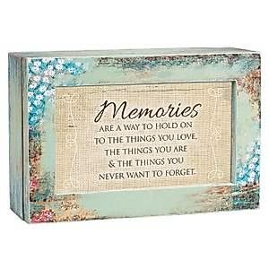 Cottage Garden Memories a Way to Hold Love Distressed Wood Jewelry Music Box Plays Tune Edelweiss