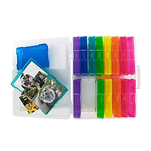 Photo and Craft Keeper – Organize Photos, Jewelry, and Scrap Paper – Holds Up to 1600 Photos (Rainbow)