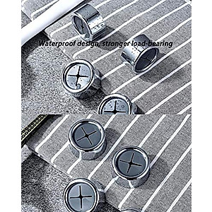 NNEWSP 8Pcs Kitchen Towel Hooks,Round Self Adhesive Wall Hanger，Towel Holder for Bathroom, Kitchen and Home, Cabinet, Garage